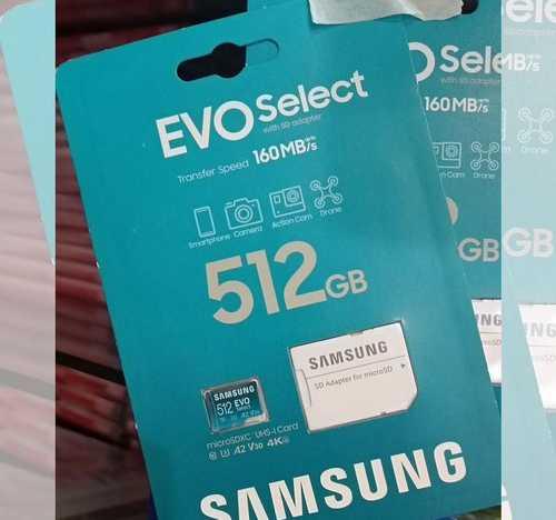 Карта памяти Micro SD Samsung Evo Select 512GB