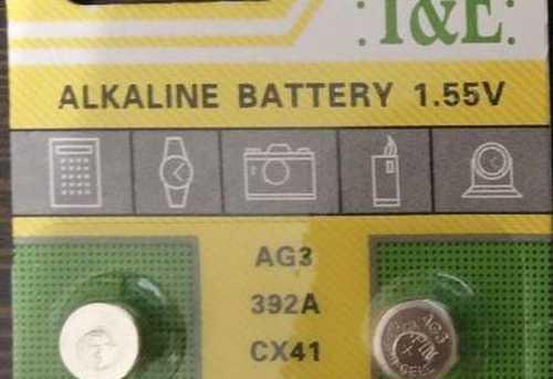 Кнопочные батарейки AG3, 392A, L736, LR41