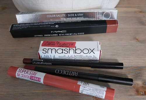 Набор Карандаши MAC, bodyography, помада smashbox