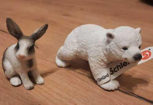 Белый мишка кролик schleich