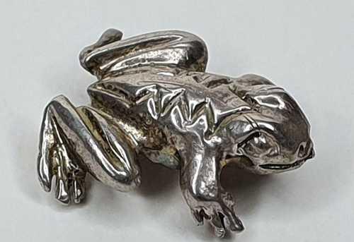 Статуэтка - миниатюра "Лягушка". Серебро