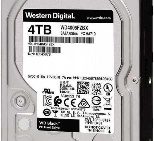 Жесткий диск HDD WD black 4tb