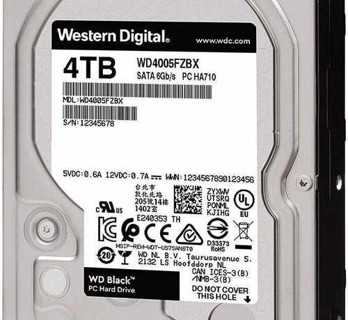 Жесткий диск HDD WD black 4tb