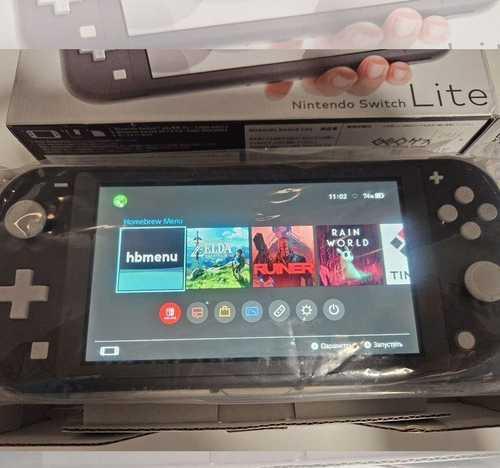 Nintendo switch lite прошитая 128гб чип