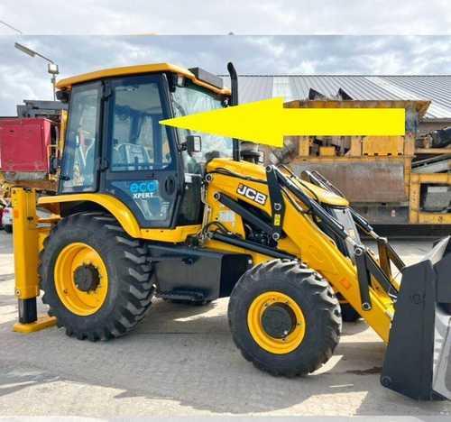 Стекло Jcb 3cx-4cх 2015 дверное правое верхние (закаленное)