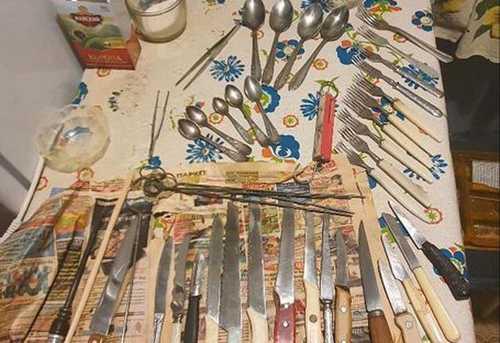 Ложки вилки ножи СССР кухонные приборы