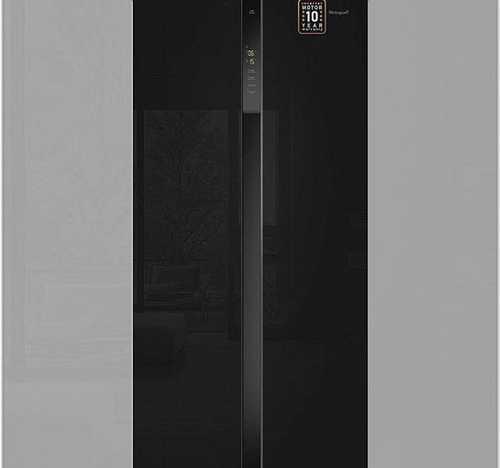 Холодильник weissgauff wsbs 500 Inverter NoFrost Black Glass