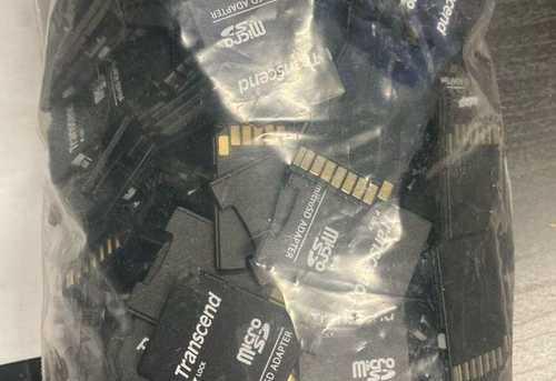 Адаптеры microSD-SD много, разных брендов
