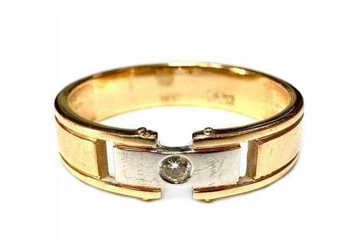 Золотое кольцо с бриллиантом 750 проба (т100063)
