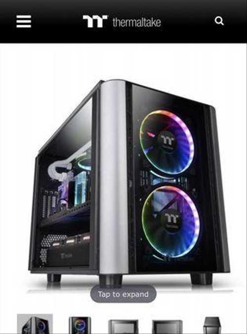 Корпус E-ATX Thermaltake Level 20 хт Без бп чёрный