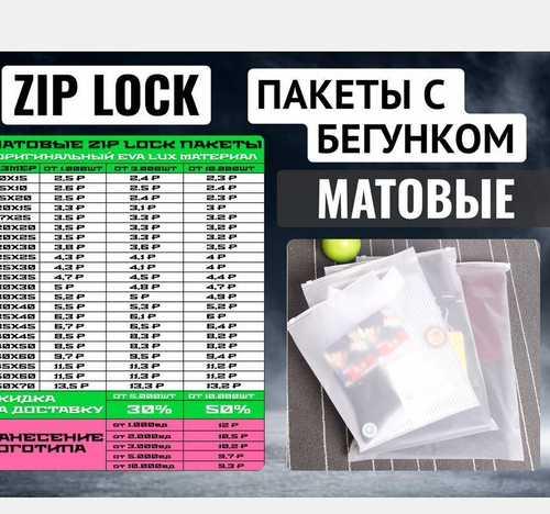 Матовые пакеты zip lock с нанесением лого 20х25