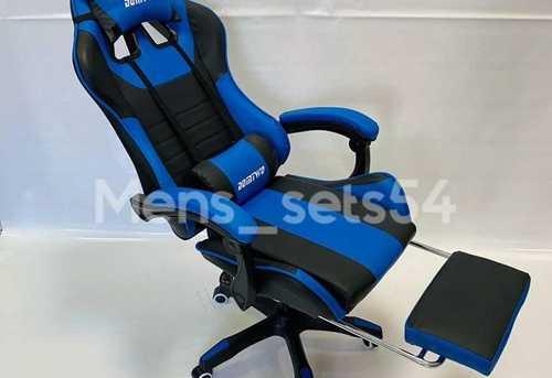 Игровое кресло с подставкой для ног и массажем
