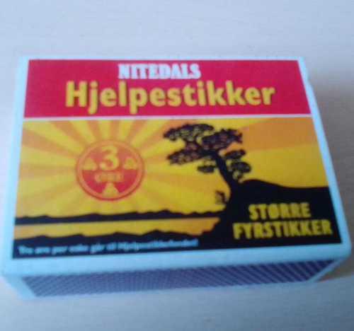 Спички Nitedals Hjelpestikker (Швеция)