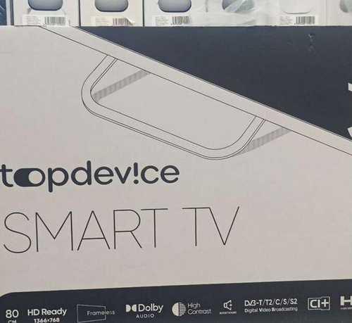 Новый Smart телевизор 32" topdevice tdtv32BS04H
