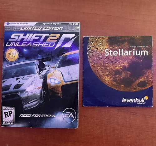 CD-диски Shift 2: Unleashed и Stellarium