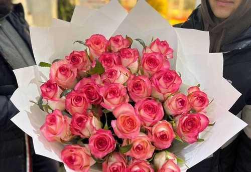 Цветы розы 31шт с доставкой букеты