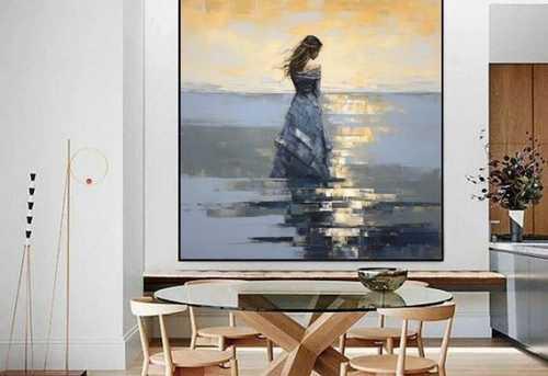 Картины с девушкой на воде современная картина