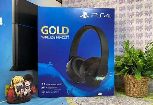 Нашуники Sony PS4 Gold Wireless Headset