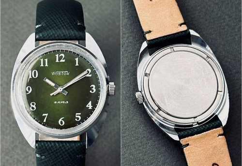 Восток Зеленый циферблат - наручные часы СССР