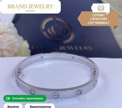 Браслет Cartier Love, 4 бриллианта 0,42ct