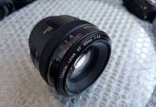 Объектив Canon 50 mm 1.4 как новый