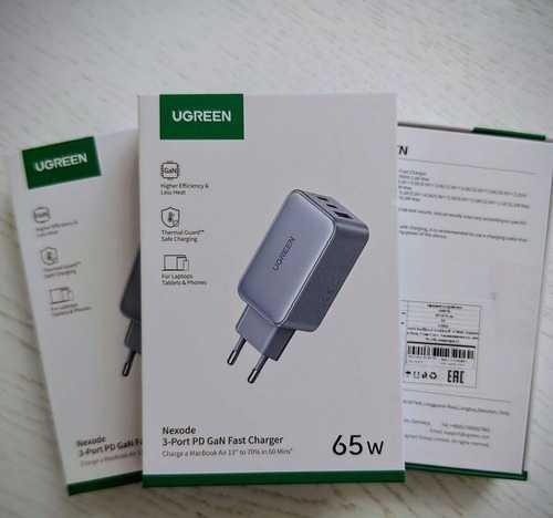 Ugreen Nexode 65W GaN PD зарядное устройство