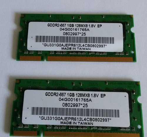 Ddr2 667 1gb для ноутбука