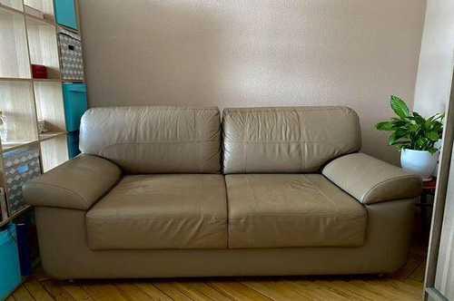 Кожаный диван-кровать 200 х 115