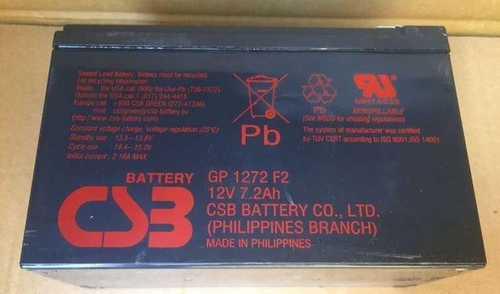 Аккумуляторная батарея CSB GP 1272 F2 7.2Ah 12V