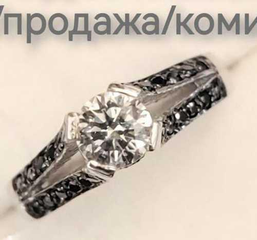 Золотое кольцо с бриллиантами 0,64 ct