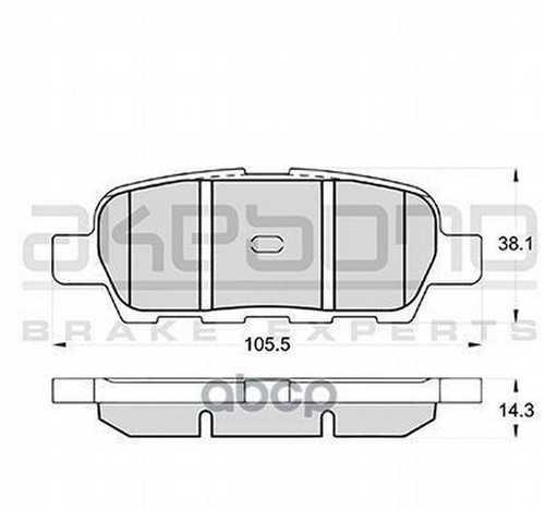 Колодки тормозные зад nissan J10 06-13 X-trail T##