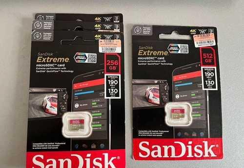 Карта памяти SanDisk Extreme 256 / 512 гб