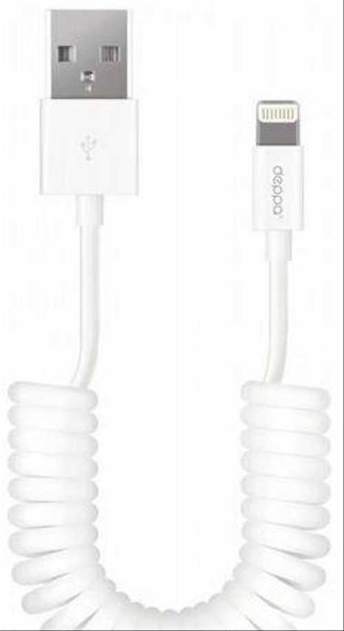 Кабель Deppa Data Cable USB - Lightning витой, бе