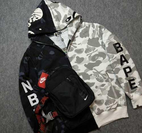 Толстовка на молнии Bape Shark
