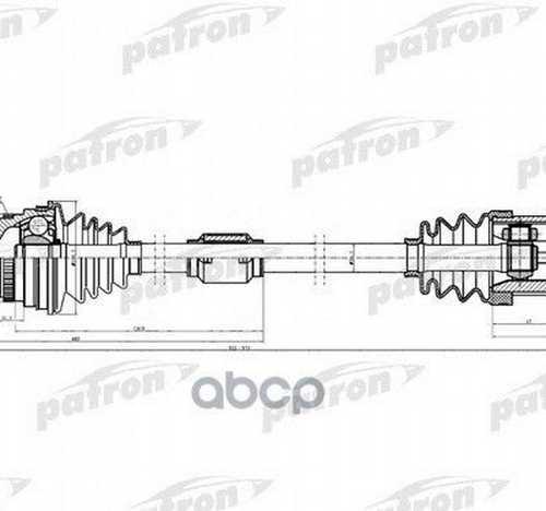 Полуось правая 24x807x59x25 ABS: 40T geely MK