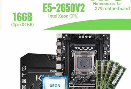 Комплект x79 6с + 2650v2 + 4x4gb(16g) ddr3