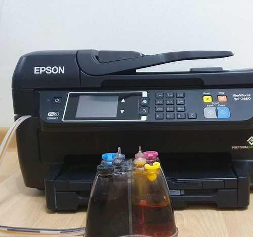 Цветной струйный мфу принтер с снпч Epson WF-2660