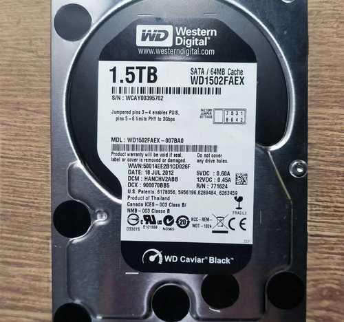 Жёсткий диск Western Digital 1.5 Тб