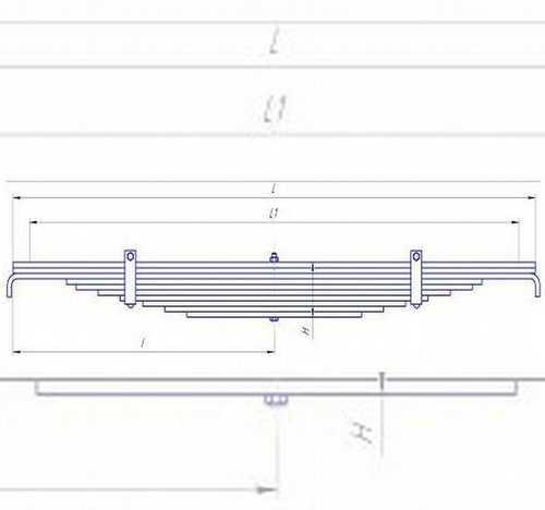 Рессора маз полуприцепа (12 листов)