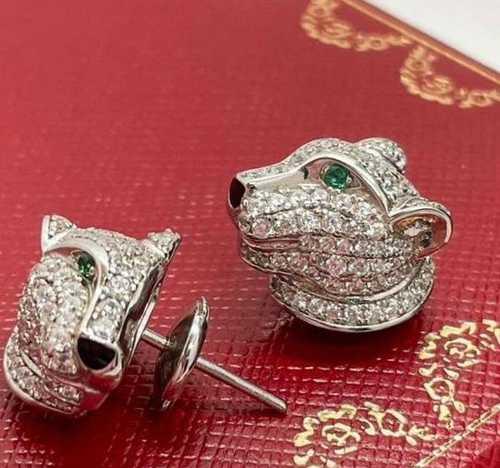 Серьги Cartier Panthere de Cartier белое золото 0.0045 мм