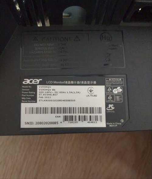 Монитор Acer 18.5" v193hqv
