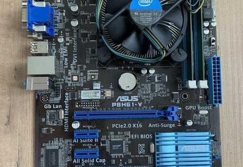 Материнская плата asus, процессор и кулер Intel