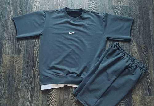 Спортивный костюм Nike футболка и шорты графитовый