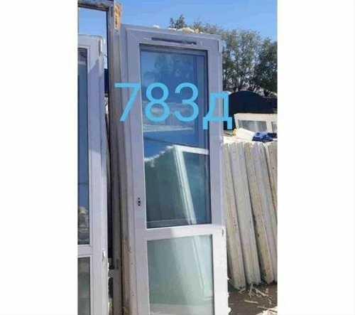 Дверь бу пластиковая, 2270(в) х 750(ш) № 783Д
