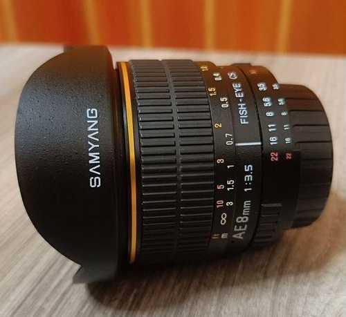 Samyang fish-EYE CS AE 8mm f3.5 for Nikon