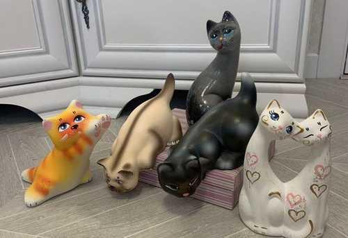Коллекция керамических кошек, котят, статуэтки