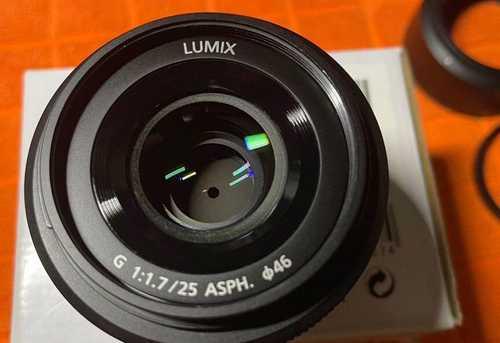 Lumix G H-H025ME. 25мм 1,7 новый