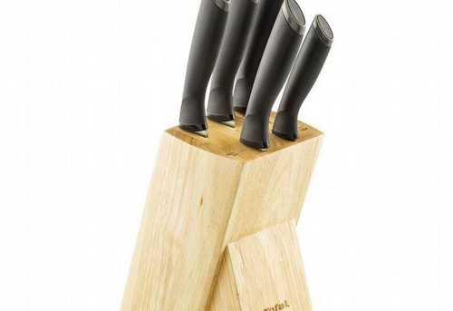 Новый набор ножей Tefal в подставке, 5 ножей