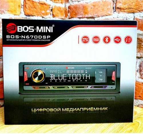 Магнитола 1din BOS-mini Bos-N670DSP DSP Siri