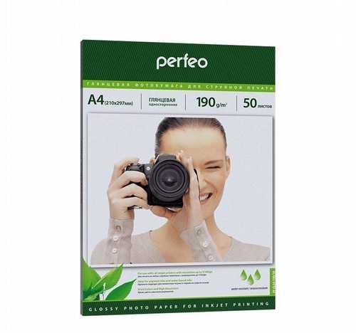 Фотобумага А4 Perfeo 190 г/м2 глянцевая 100л (PF-G